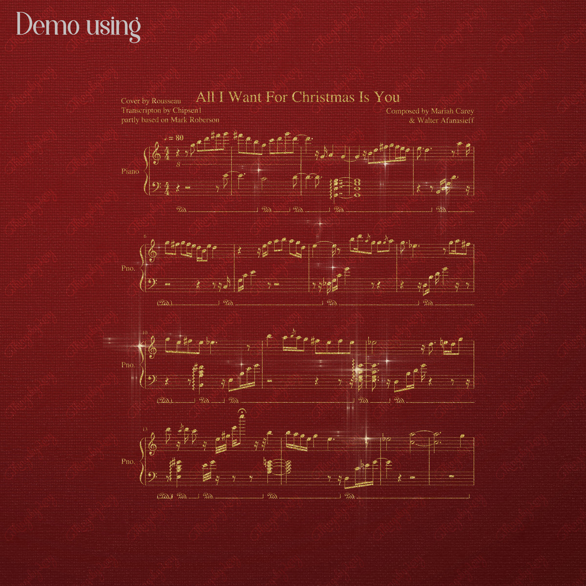 20 Gold Glitter Christmas Songs Music Sheets Overlay PNG Images ...