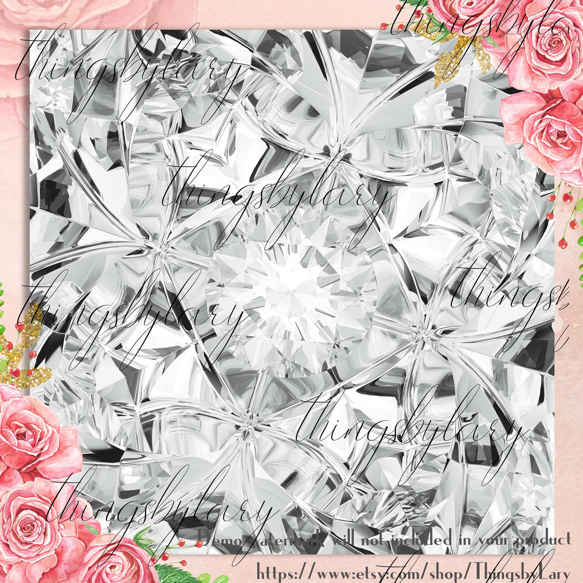 100 Real Diamond Texture Digital Papers 12x12 – ThingsbyLary