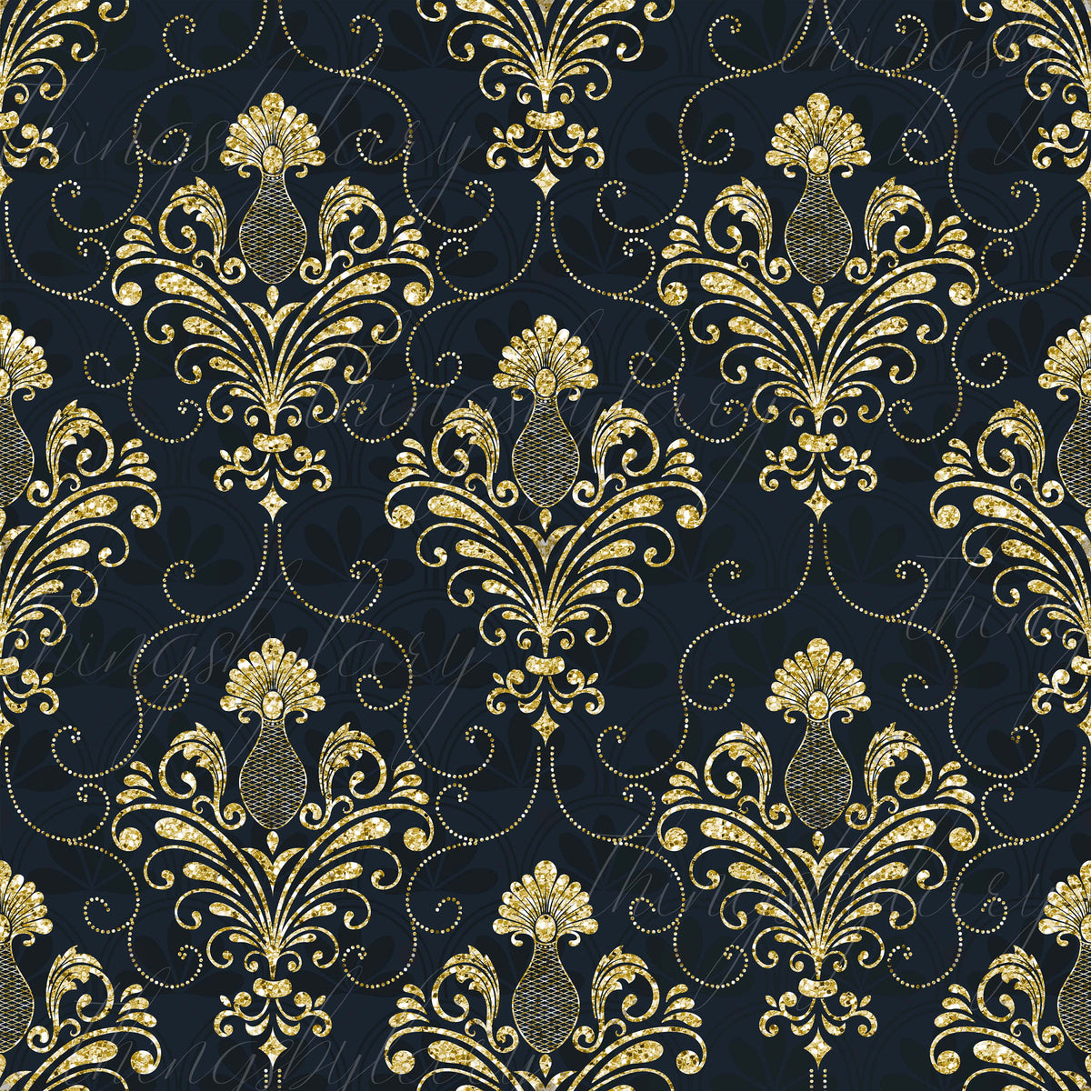 42 Gold Glitter Seamless Damask Ornament Overlays PNG 12x12 – ThingsbyLary